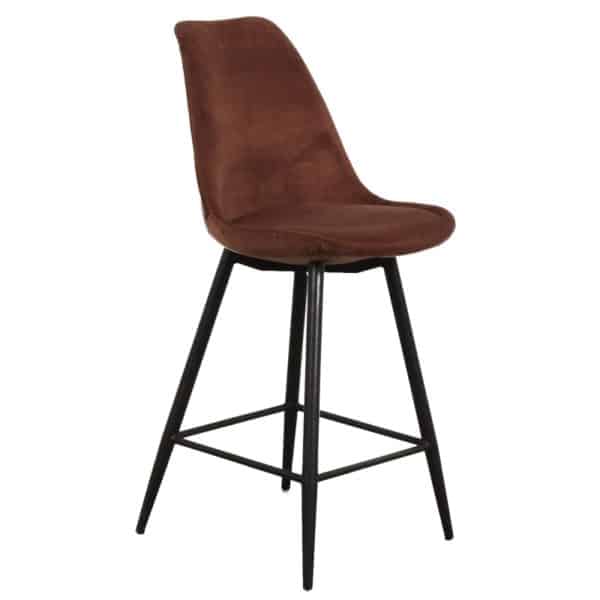 Leaf barkruk velvet (laag) - roest / koper kopen? Bestel nu [20%]