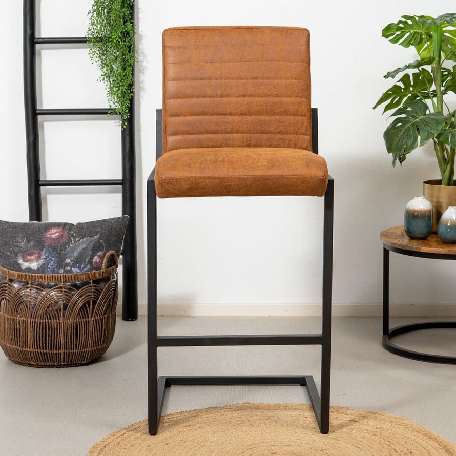 Barkruk Block cognac kopen? Bestel nu [- 20%]